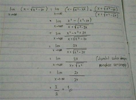 contoh soal limitix menuju tak terhingga x kuadrat bx c