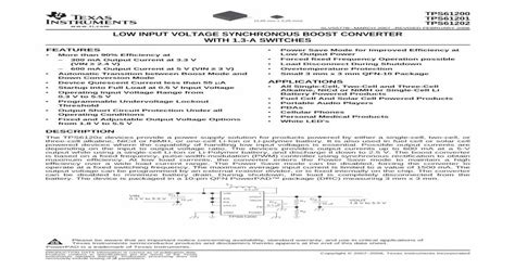 Pdf Low Input Voltage Synchronous Boost Converter With 13 A