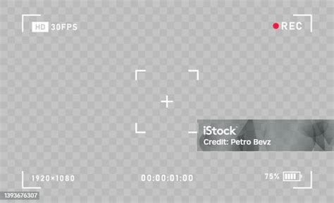 투명 한 배경에 카메라 수평 뷰 파인더 템플릿 4k 전화 해상도 비디오 Rec 프레임 사진 카메라 뷰 파인더 비디오 녹화 화면입니다 벡터 그래픽 디자인 가정용 캠코더에 대한