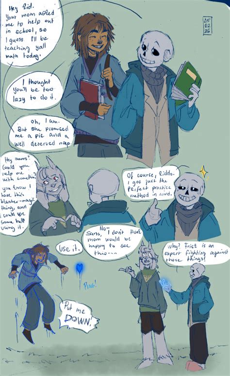 Sans Teaching Asriel To Use The Blaster Aka Gaster Blaster Disaster