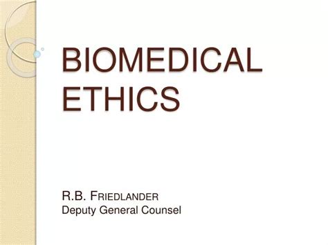 Ppt Biomedical Ethics Powerpoint Presentation Free Download Id1126715
