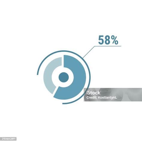 서클 다이어그램 58 파이 차트 58 원 백분율 벡터 다이어그램입니다 원형 차트에 대한 스톡 벡터 아트 및 기타 이미지 원형