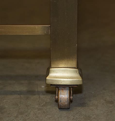 Antique Victorian 1880 Solid Brass Bed Frame With Mother Of Pearl Style