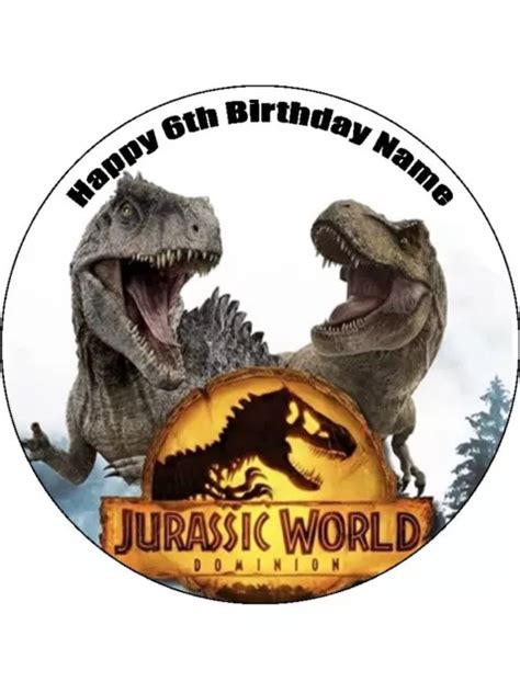 Dinosaur Jurassic Cake Toppers Edible Wafer Birthday Cake Decorations
