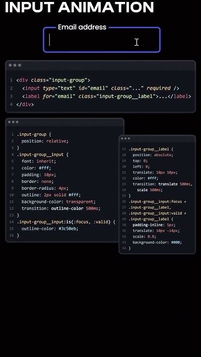 Input Animation Html And Css Html Css Htmlshorts Shorts Youtube