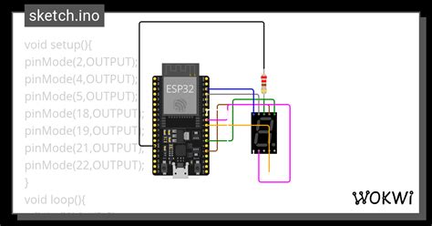 Seven Segement Wokwi Esp32 Stm32 Arduino Simulator