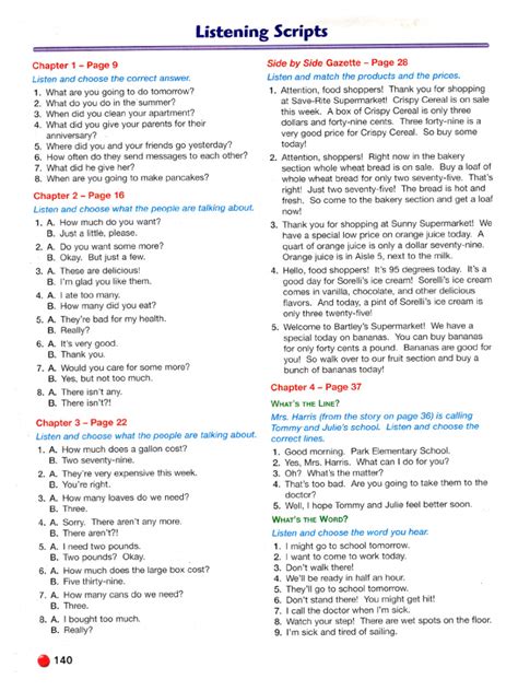 Sxs 1 Book 2 Listening Script Pdf