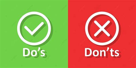 Dos And Donts Flat Icon On White Background Vector Nos Do Yes PNG And Vector With Transparent
