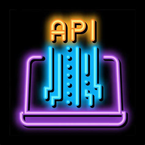 front end api neon glow icon illustration 17787113 vector art at vecteezy