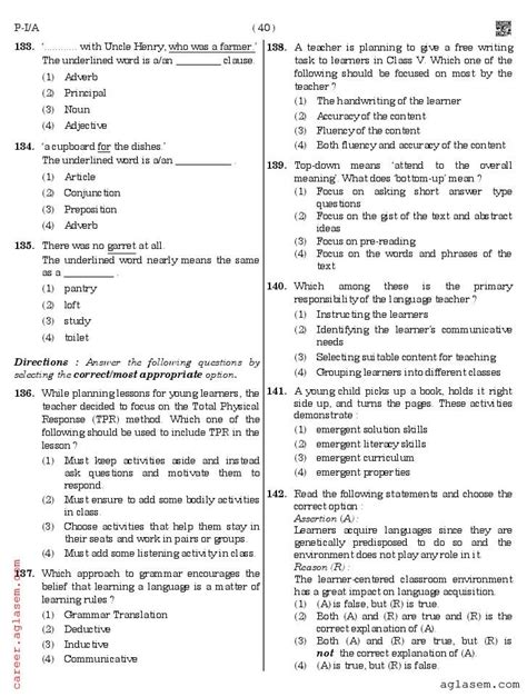 Ctet Question Paper 2024 Pdf With Answers Download Here Aglasem Career