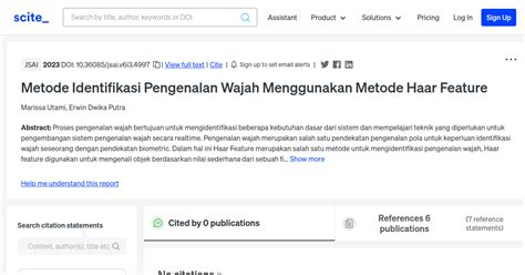 Metode Identifikasi Pengenalan Wajah Menggunakan Metode Haar Feature