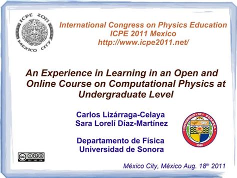 Experience In Learning In An Open Computational Physics Course At