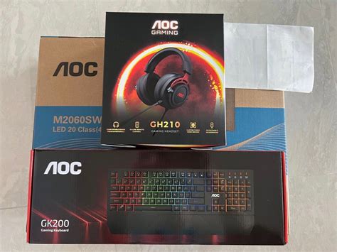 AOC Monitor Headphone Keyboard Computers Tech Parts Accessories Computer Parts On