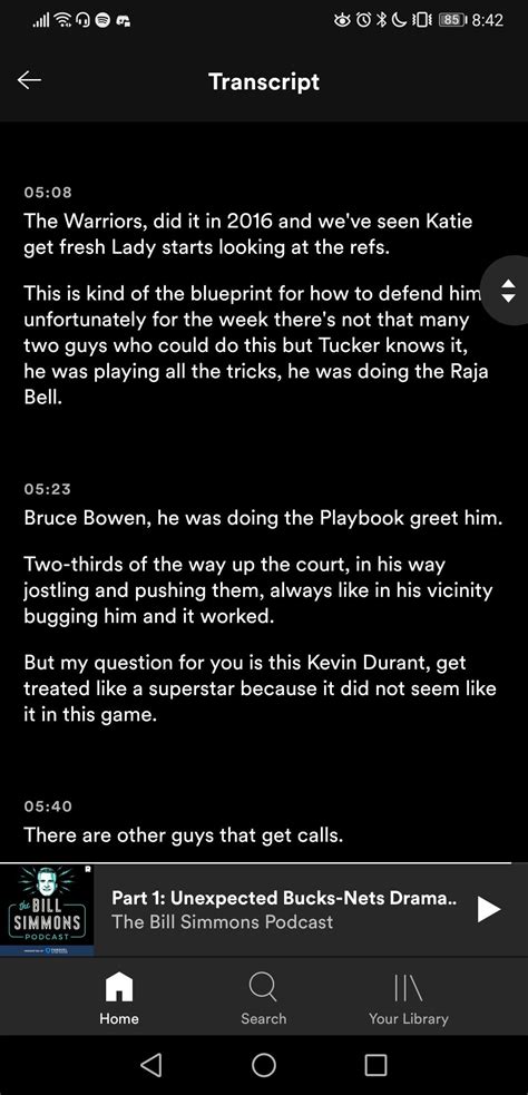 Spotify Doing Transcripts Now Of Bs Pod Billsimmons