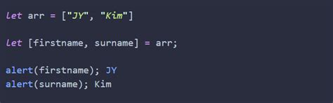 javascript 자료구조와 자료형 구조 분해 할당