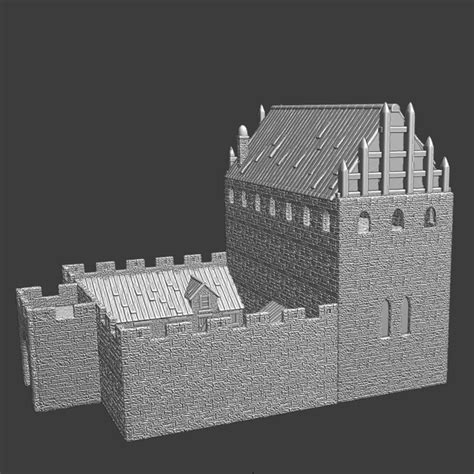 3d Printable Small Medieval Model Castle Wargaming Printable By