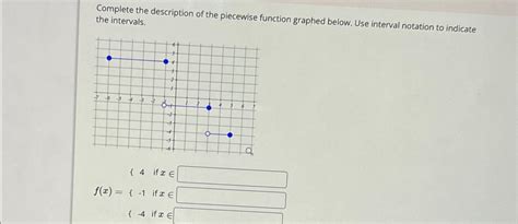 Solved Complete The Description Of The Piecewise Function