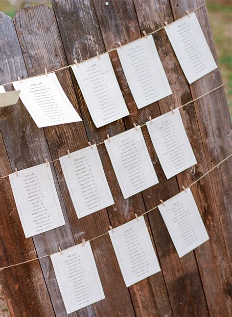 Rustic Table Assignment Display