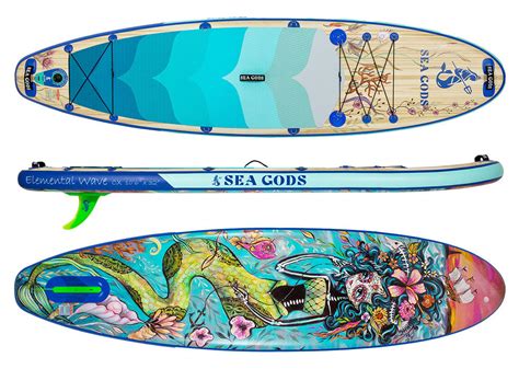 Mermaid Stand Up Paddle Board 2023 Elemental Wave Cx Sea Gods