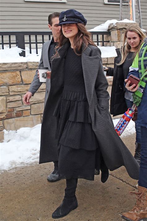 Keira Knightley Winter Street Style Park City