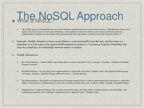 PPT The NoSQL Approach To High Scalability PowerPoint Presentation