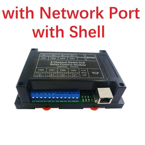 DC V IN Ch อเธอรเนต รเลย RS โมดล Modbus RTU TCP IP UART ตวควบคมเครอขาย PLC