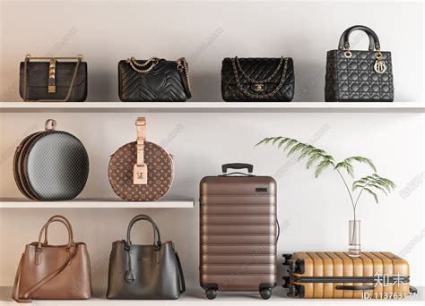 箱包组合3d模型下载【id 1137631717】 知末3d模型网