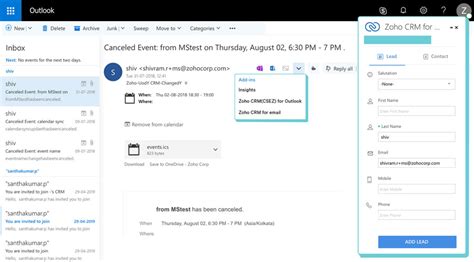 Microsoft 365 Integration Zoho Crm