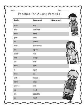 Prefix And Suffix Practice By Julie S Learning Station TpT