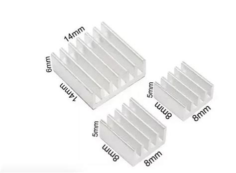 Kit Com 3 Dissipadores Para Raspberry Arducore Robótica Educacional