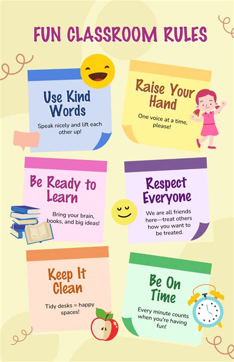Free Printable Classroom Rules With Pictures Fanny Printable