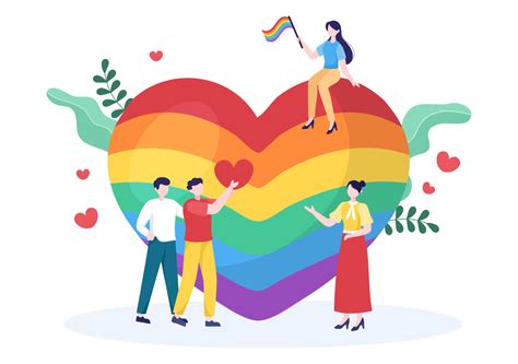 People Celebrating Lgbt Pride With A Rainbow Heart Hd Wallpaper Rare