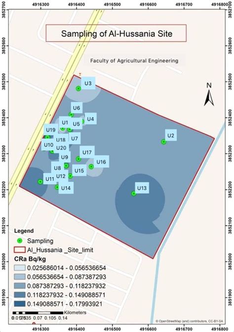 The Choropleth Maps Of The Values Of C Ra For Different Soil Samples