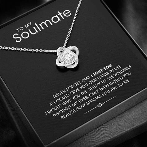 To My Soulmate White Gold Love Knot Necklace Luxesmith