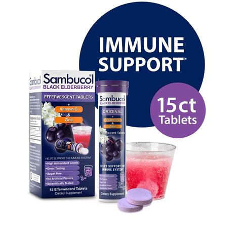 Sambucol Black Elderberry Effervescent Tablets 15 Ct