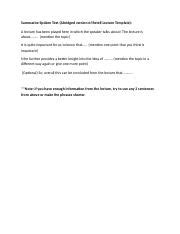 Template For Summarize Spoken Text Listening Docx Summarize Spoken Text Abridged Version Of