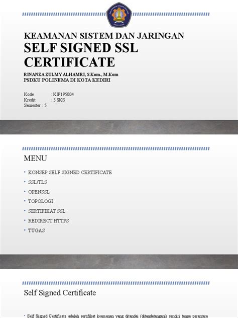 Self Signed Ssl Certificate Pdf
