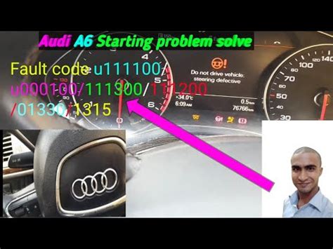 Audi A Staring Problem Solve Audi A Fault Code U Function Restriction Due To Missing