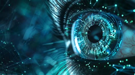 Premium Photo Abstract Futuristic Digital Technology Eye Concept Of Cyber Security Or Biometrics