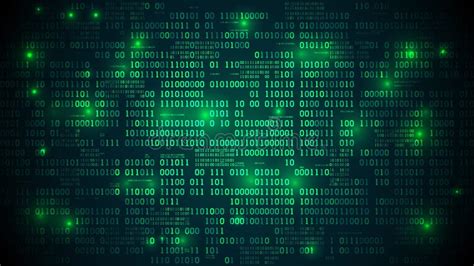 abstract futuristic cyberspace with binary code matrix background with