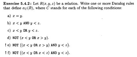 Solved Exercise Let R X Y Z And S X Y Z Be Two Chegg