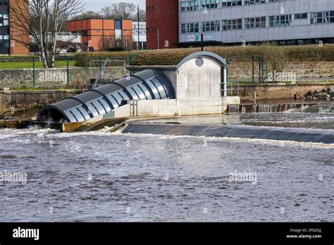 Hydro Scheme Using The Water Power Of An Existing Water Dam To Produce Electricity Feeding Into