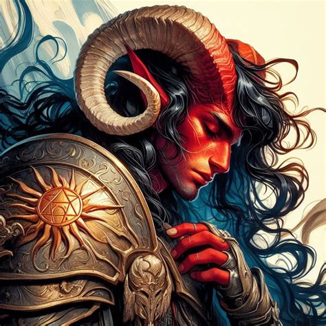 Thynexxus Tiefling Paladin Of The Sun Dnd Character Portrait