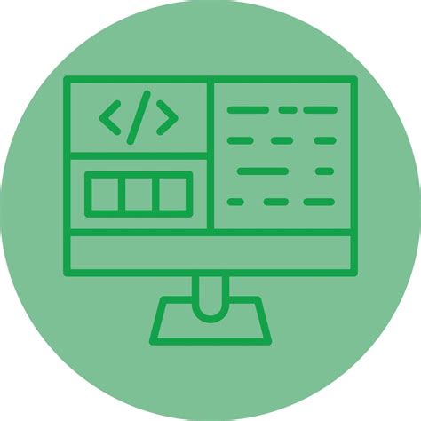 Programming Green Line Circle Icon Design 44766943 Vector Art At Vecteezy