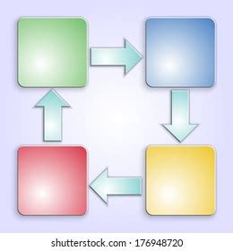 Vector Workflow Diagram Template Stock Vector Royalty Free Shutterstock