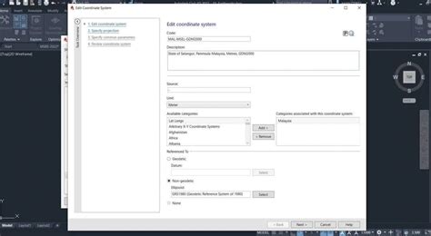 cara setting coordinate system gdm2000 dalam civil 3d nazmi ismail