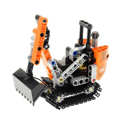 x Lego Technic Set Modell Nr Ketten Bagger Straßenbau Roadwork Crew orange Technik