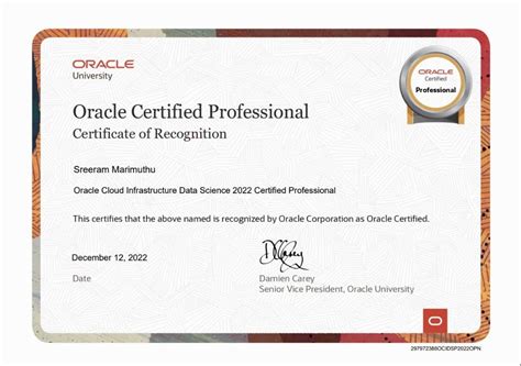 datascience oracle data machinelearning accenture… sreeram marimuthu