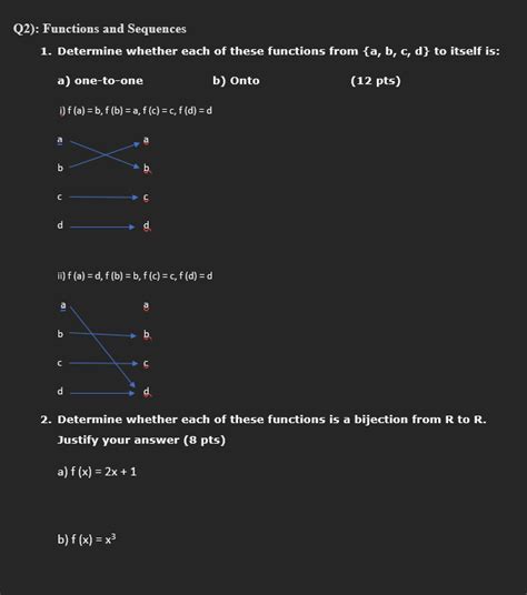 solved q2 functions and sequences 1 determine whether