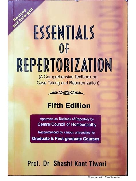 Essential Of Repertorization By Shashi Kant Tiwari Pdf